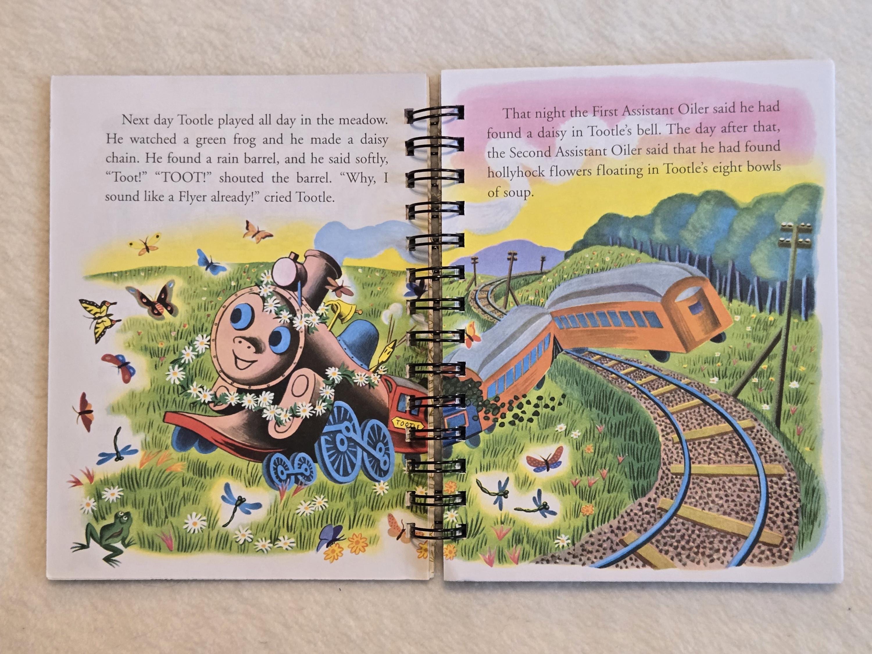 Tootle the Train Upcycled Spiral Bound Little Golden Book Journal With ...