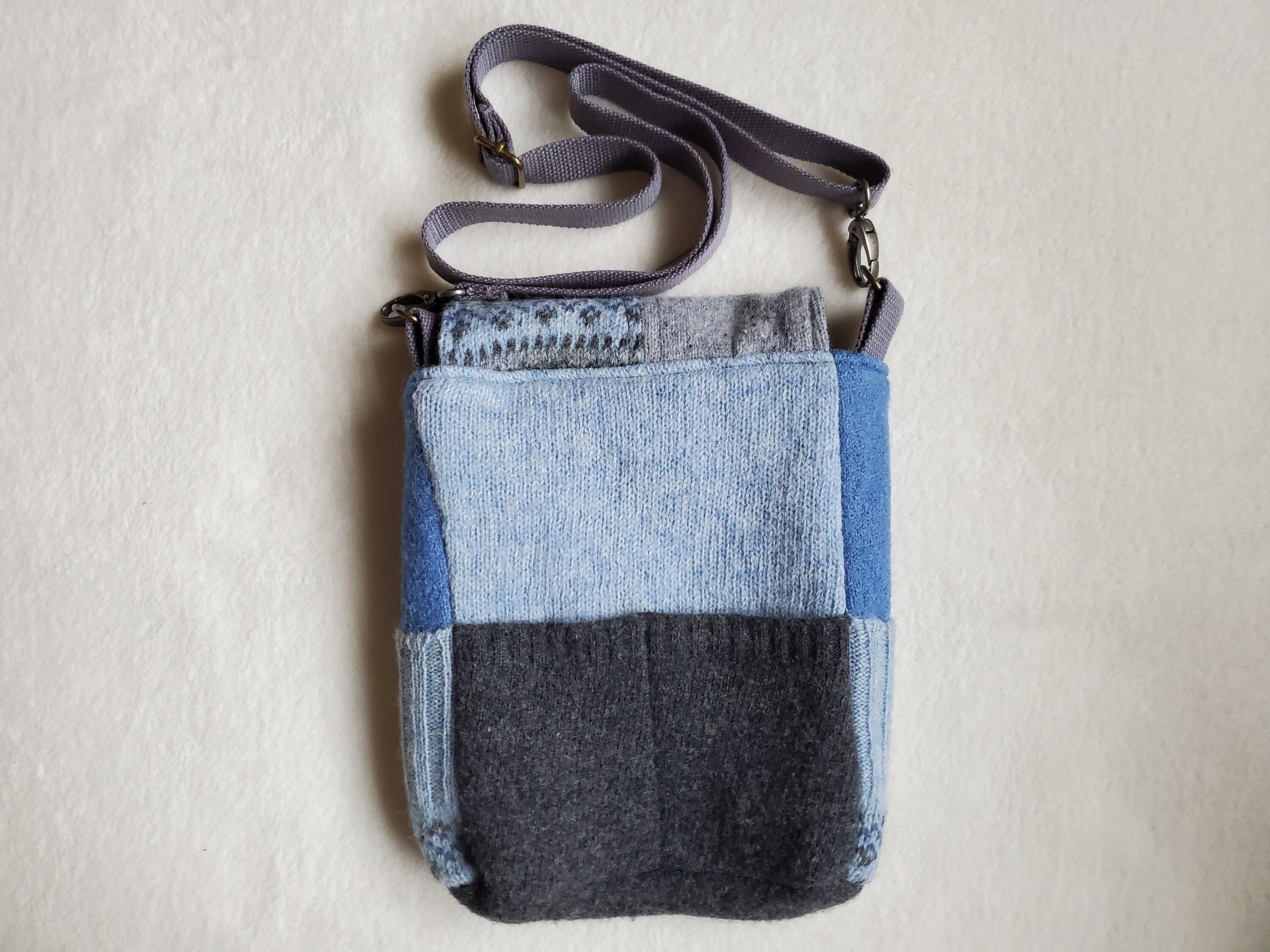Handmade Recycled Felted Wool Sweater Purse / Cross Body / Hipster ...