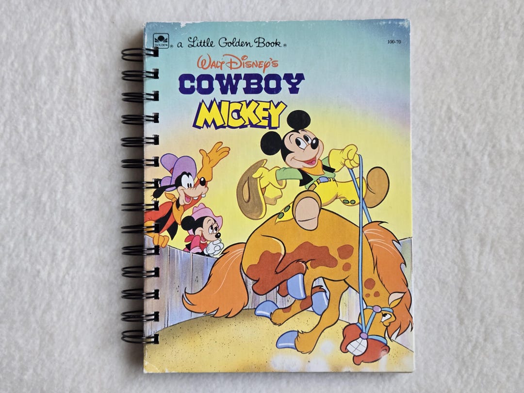 Disney's Cowboy Mickey Little Golden Book Journal With Story Spiral ...