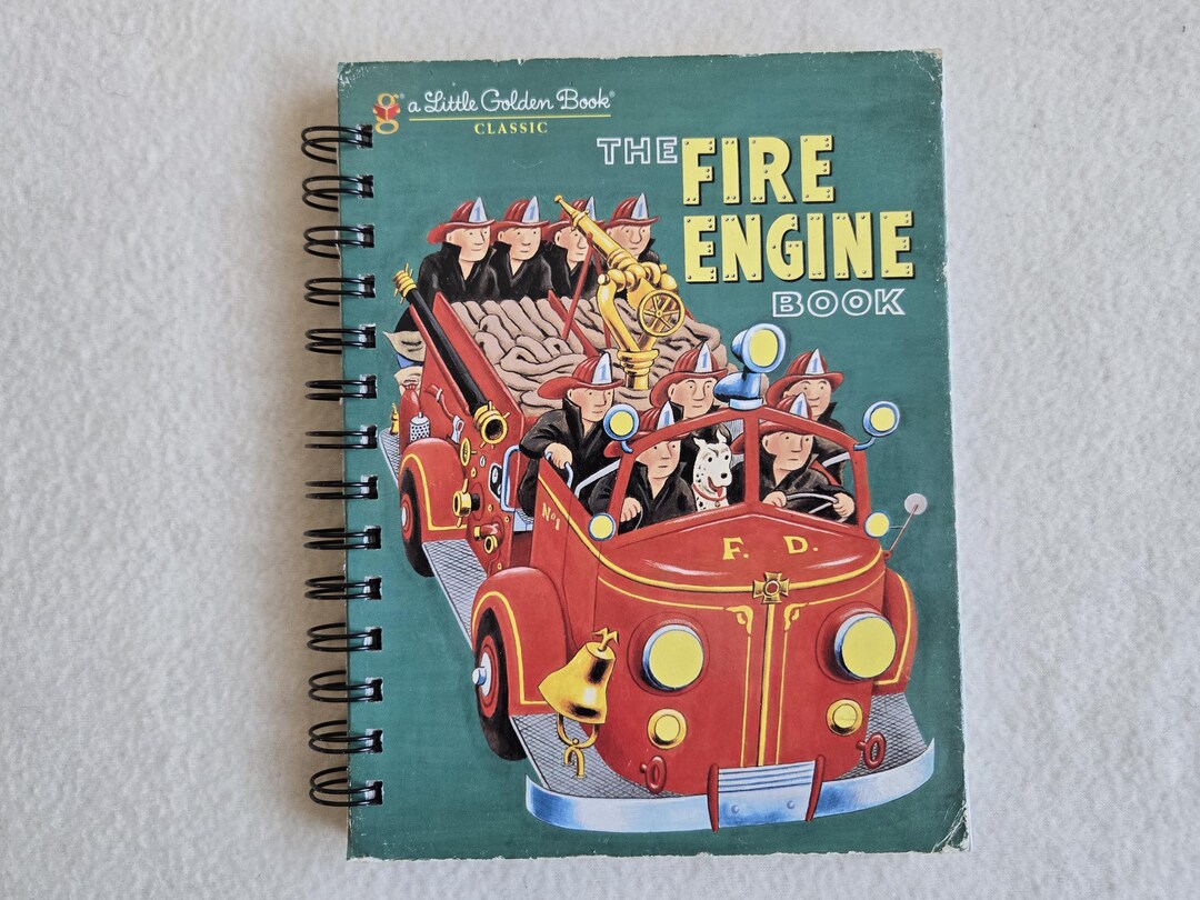 The Fire Engine Book Little Golden Book Journal With Story Spiral Bound ...