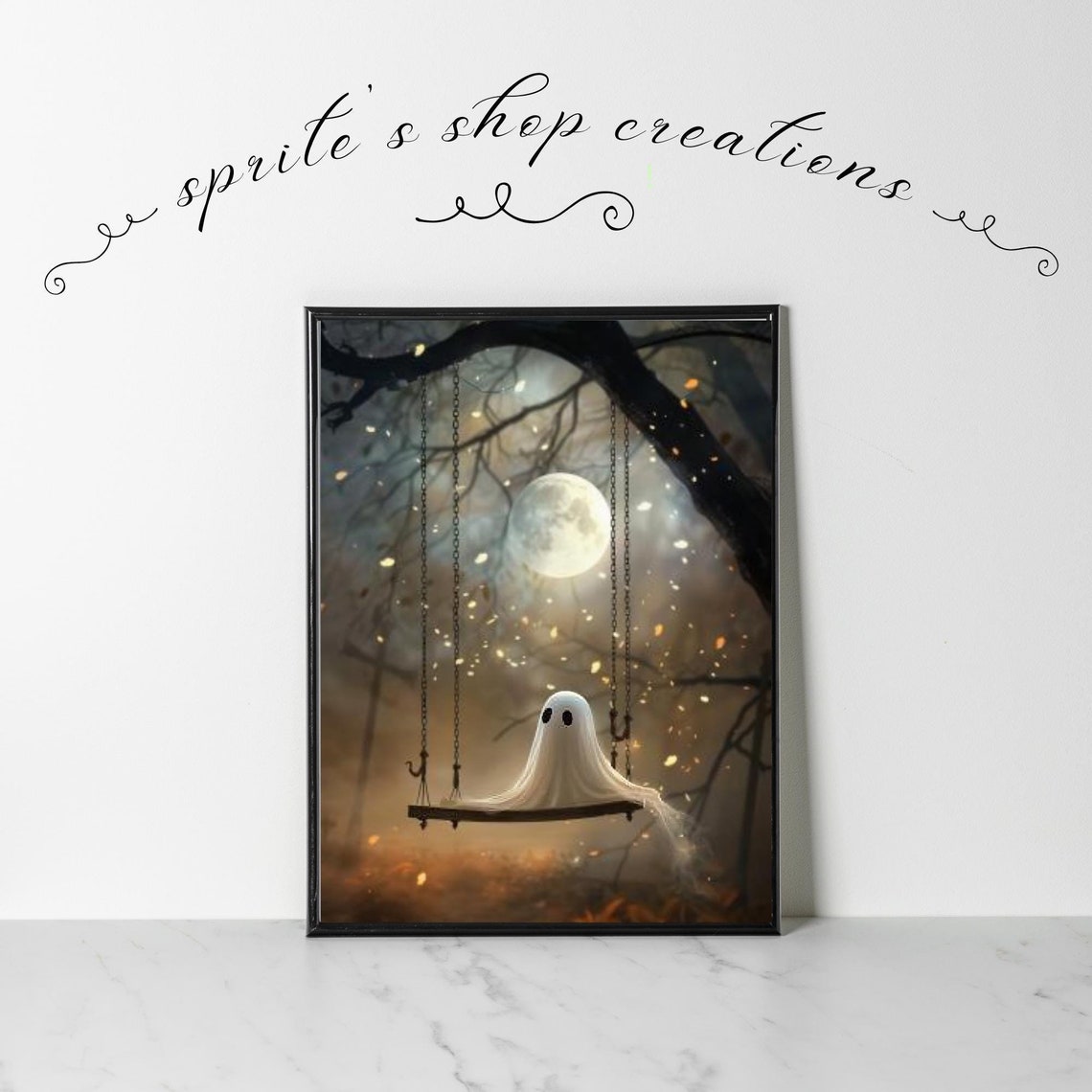 Ghost on Swing 1, Spooky, Fall, Fall Decor, Halloween, Halloween Decor ...