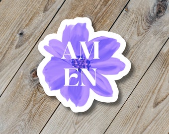 Amen Sticker Christian Faith Sticker - Etsy UK