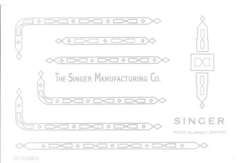Singer Featherweight 221 Sewing Machine Restoration Decals - Etsy