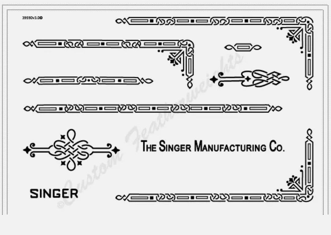 Singer Featherweight 221 Sewing Machine Restoration Decals - Etsy