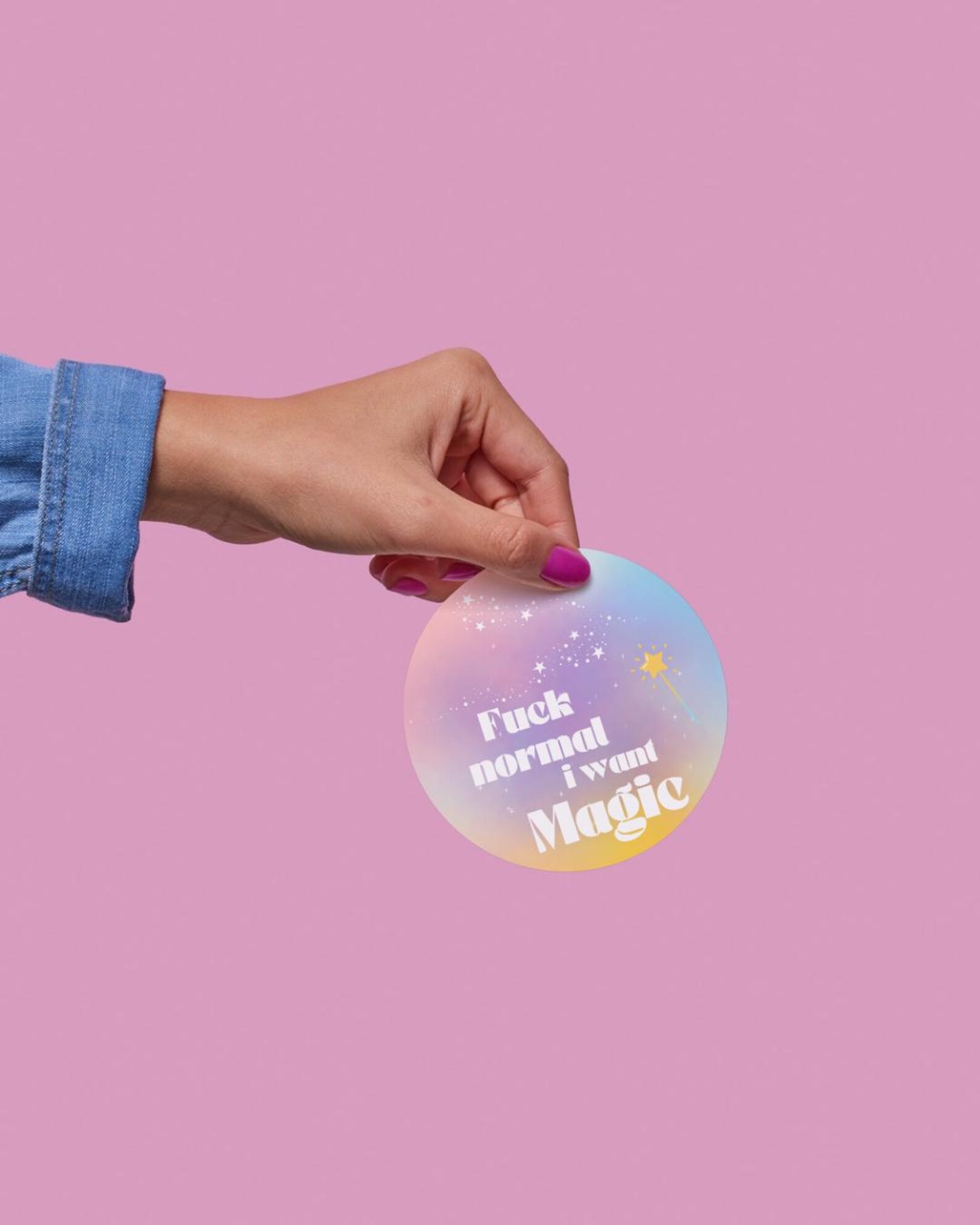 Pastel Magic Quote Sticker | Sparkly Aesthetic PNG (digital Download ...