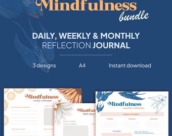 Mindfulness Journal - Self Care - Mental Health - Gratitude - Daily ...