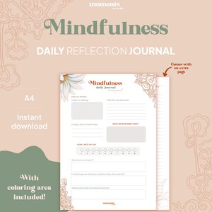 Mindfulness Journal - Self Care - Mental Health - Gratitude - Daily ...