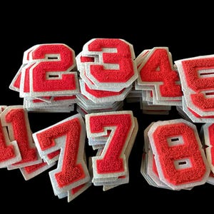 Vintage Chenille Letterman Numbers Vintage Chenille Sew on Numbers ...