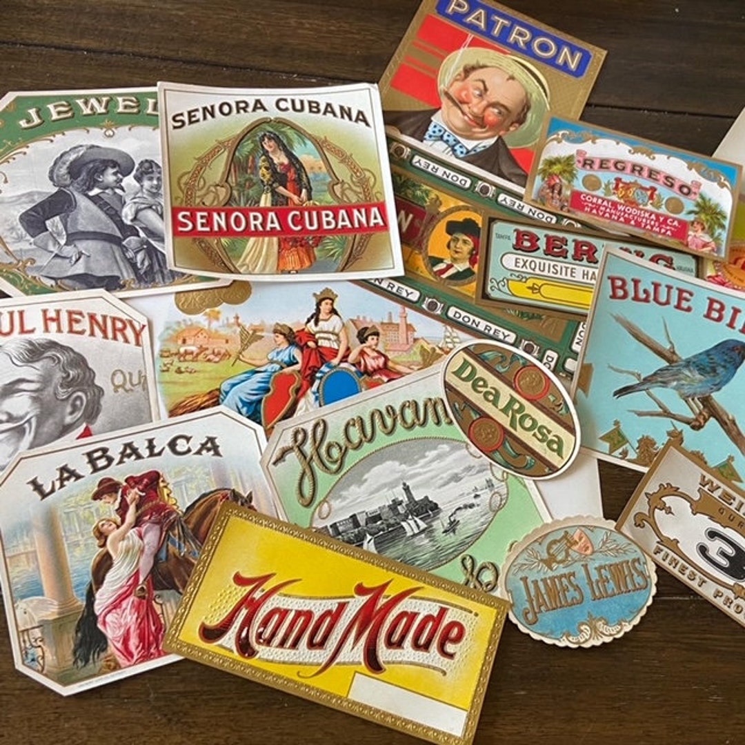 Vintage Antique Cigar Labels 10 Pack Paper Ephemera Estate - Etsy