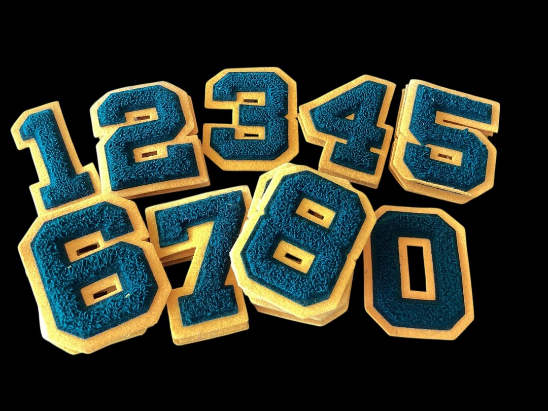 Vintage Chenille Letterman Numbers Vintage Chenille Sew on Numbers ...