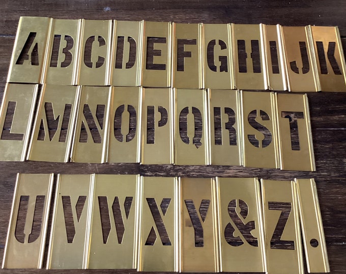 Vintage Brass Stencils. Two Inches Tall New Old Stock Brass Stencil ...