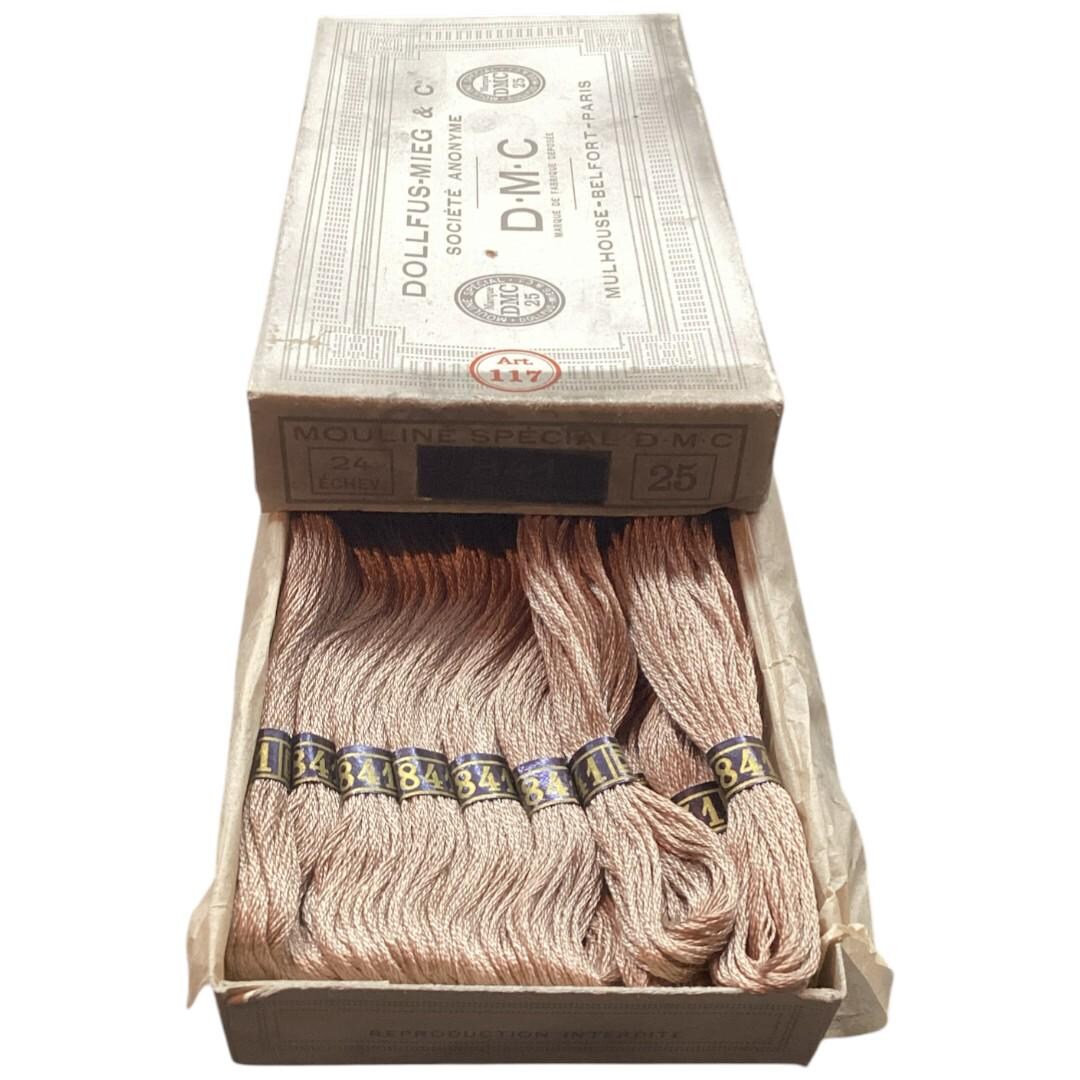Vintage DMC Embroidery Thread: Light Beige Brown, 20 Skeins in Original ...