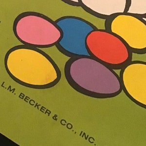 1982 Vintage Cardstock Easter Bunny Display Card for Lucky Egg Vending ...