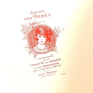 Vintage French Childrens Soap Labels Red and White French Soap Labels ...