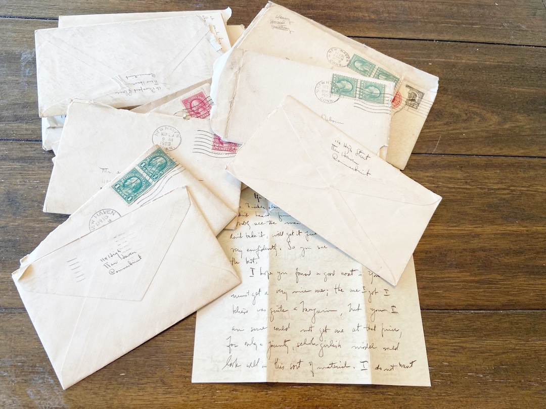 Vintage Handwritten Letters With Envelopes: Ephemera for Junk Journals ...