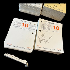 Vintage Desk Calendars Twenty Years From the 60s and 70s Claim Your ...