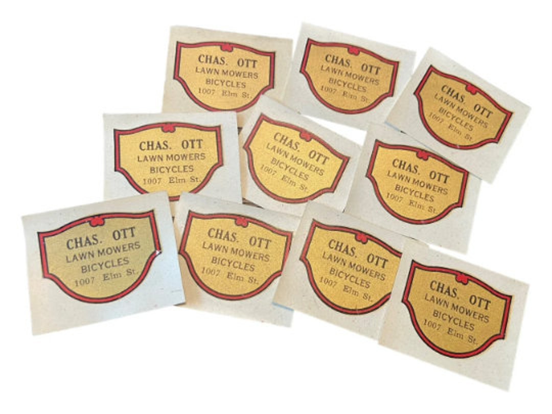 Vintage Water Slide Decals From English Bicycle Repair Shop Small ...