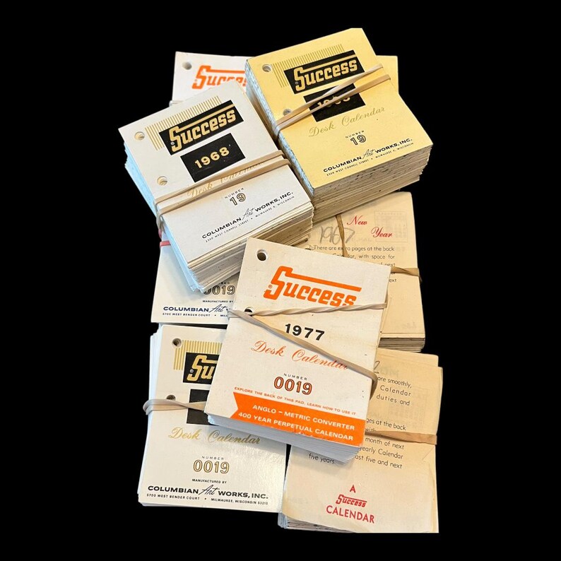Vintage Desk Calendars 1960s-70s: Junk Journal Ephemera Supply - Etsy