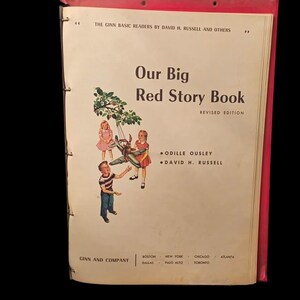 1957 Our Big Red Story Book: Vintage Teacher's Classroom Reader - Etsy