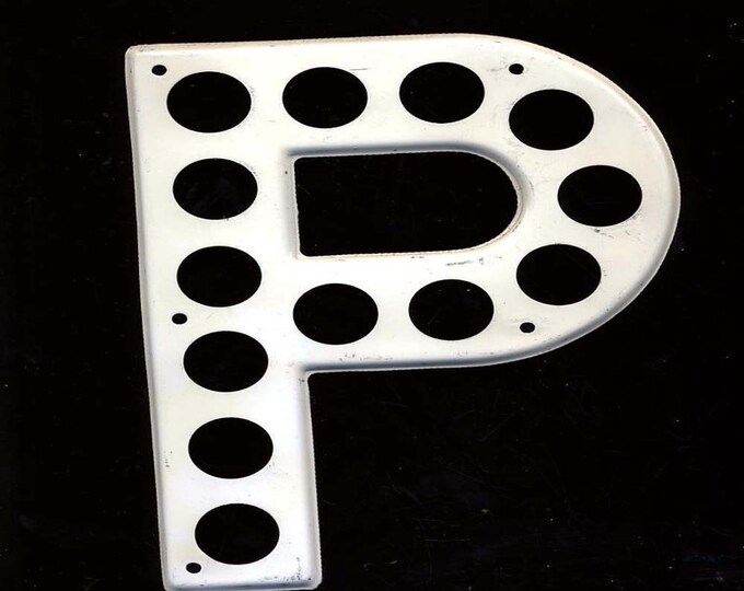 Large Vintage Metal Highway Sign Letter Letter P Alphabet Letters - Etsy