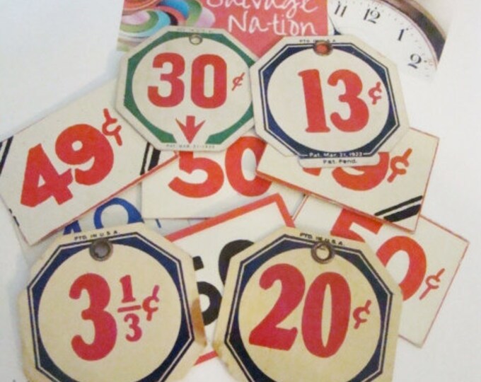 Old Store Price Tags Variety of Sizes and Price on Tags Vintage Price ...