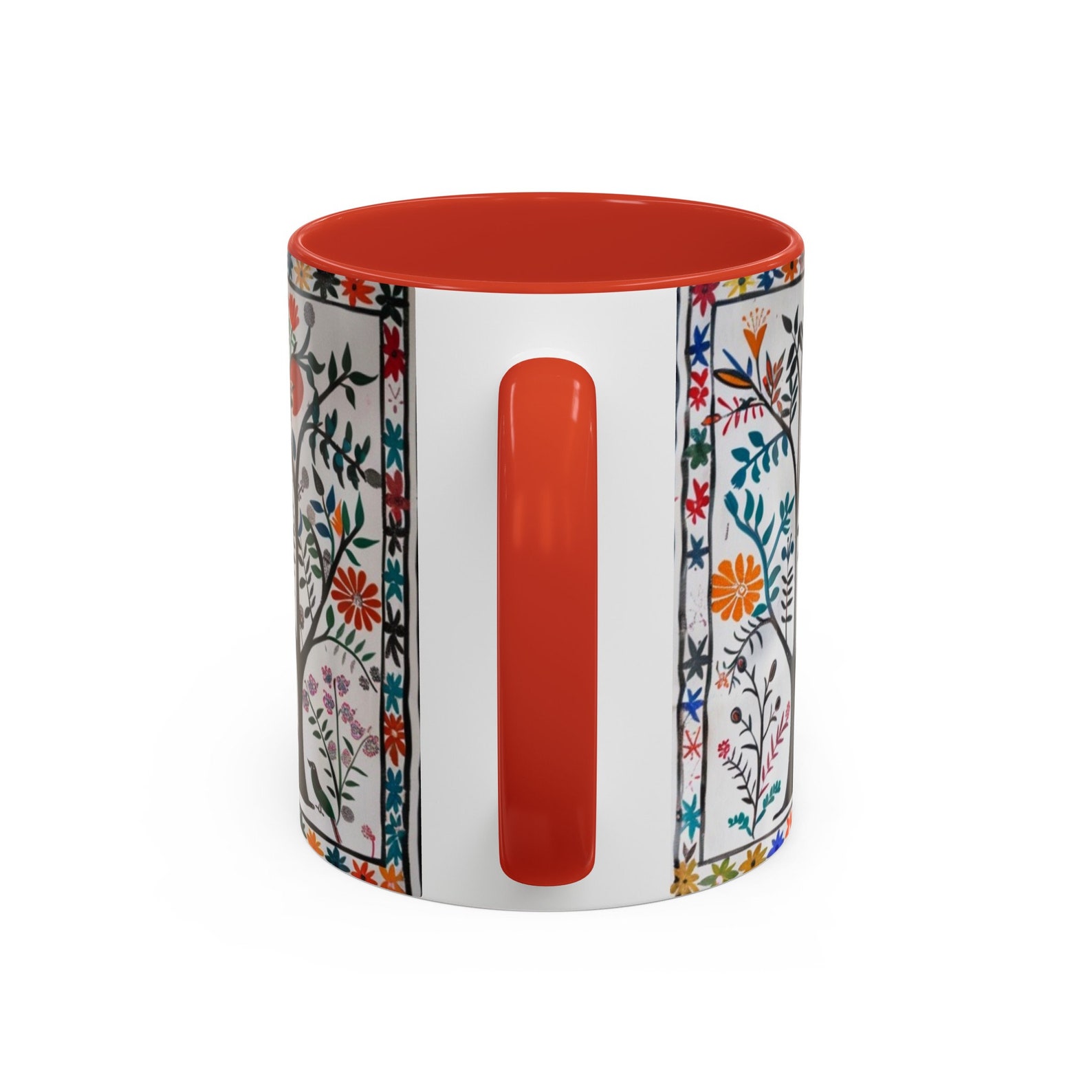 Two-tone Coffee Mug, Indian Tribal Art, Ethnic, Chai, Chocolate, Tree ...