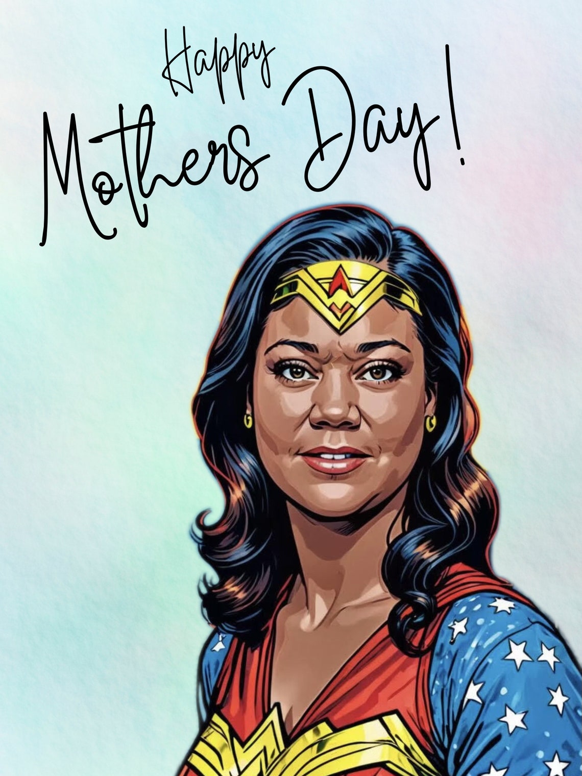 Custom Supermom Cartoon for Mothers Day - Digital Product, Fast Turn ...