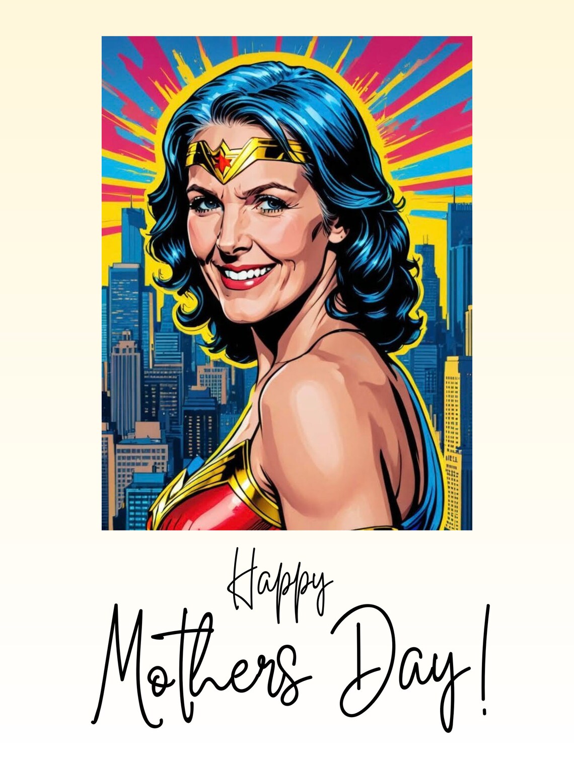 Custom Supermom Cartoon for Mothers Day - Digital Product, Fast Turn ...
