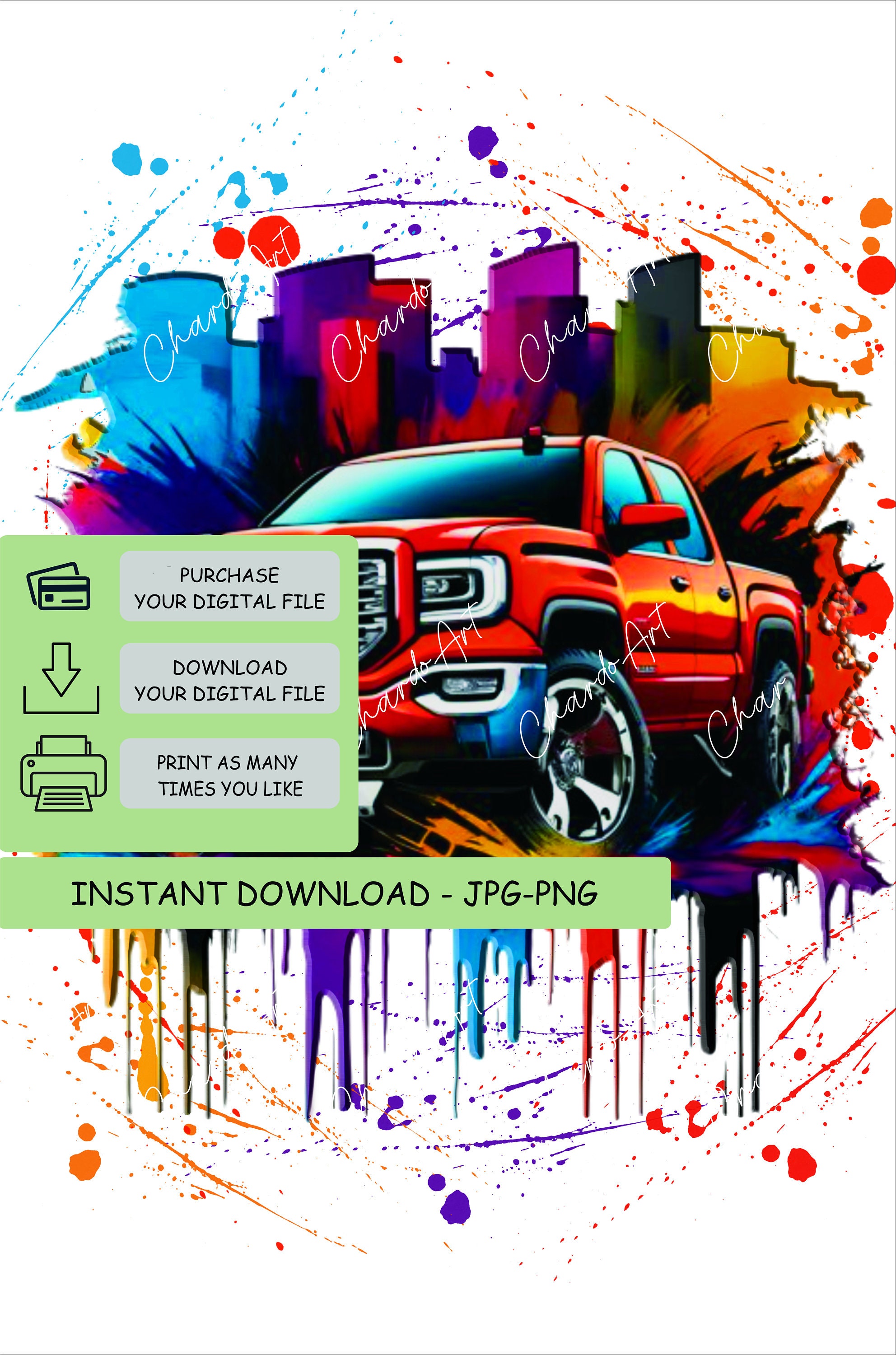 GMC Truck, GMC Pickup, Digital File, GMC Pictures, Wall Posters ...