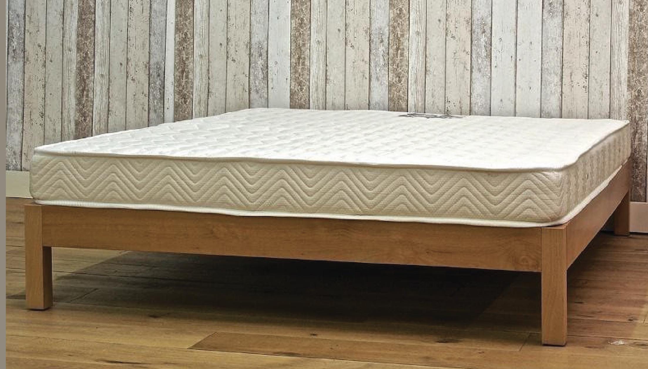 Basic Platform Bed, Solid Wood Bed Frame, Hardwood Furniture ...