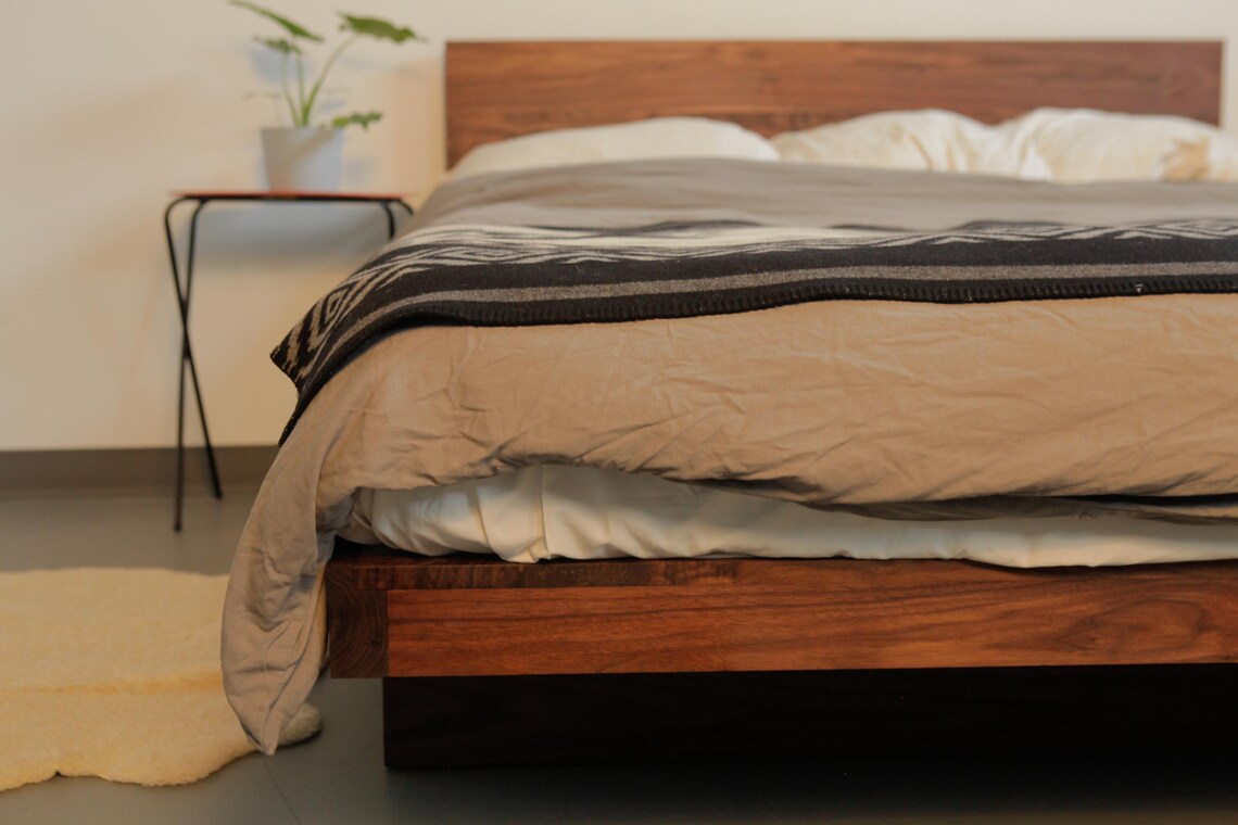 Kyoto Bed With Headboard, Modern Design Bed, Japanese Joinery Design ...