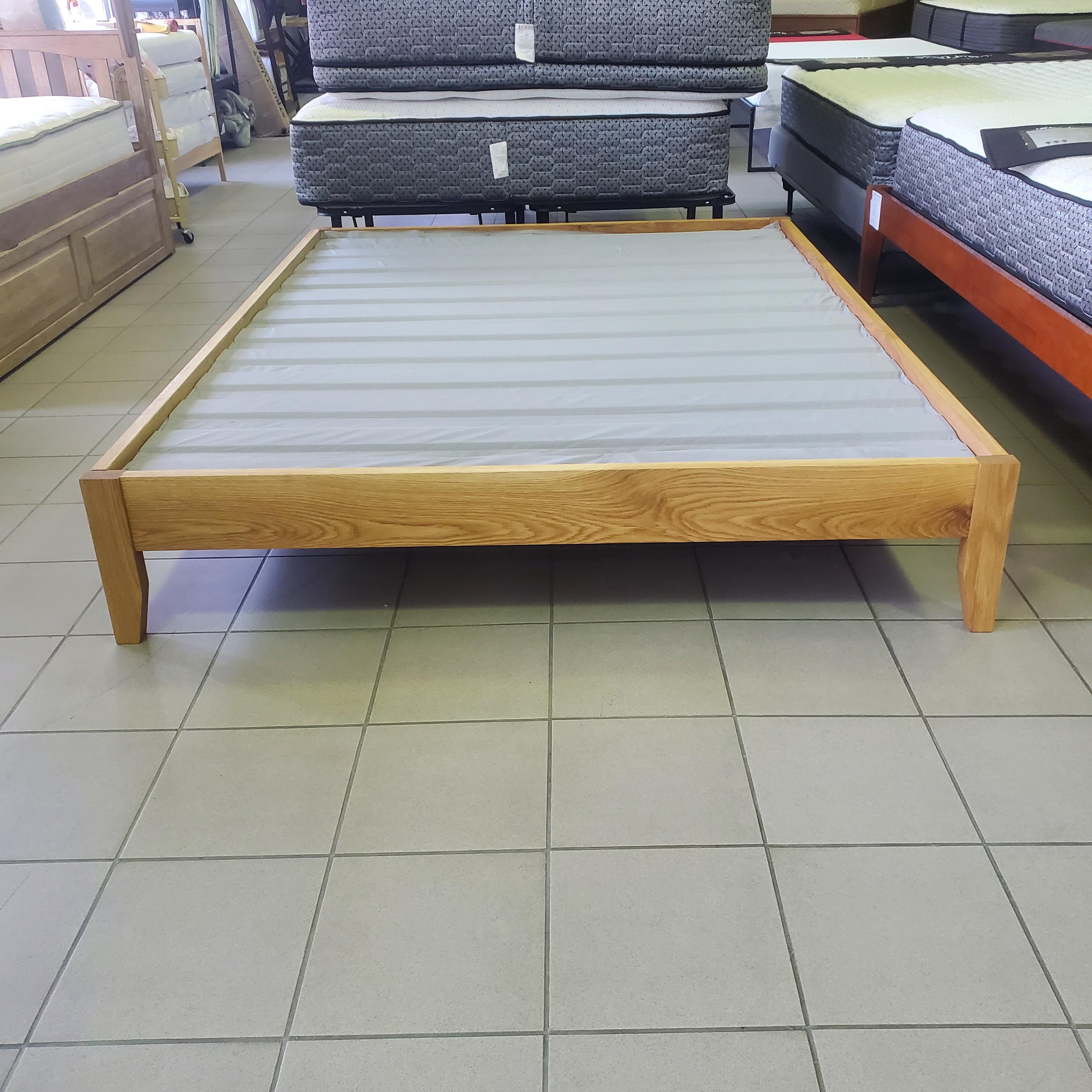 Basic Platform Bed, Solid Wood Bed Frame, Hardwood Furniture ...