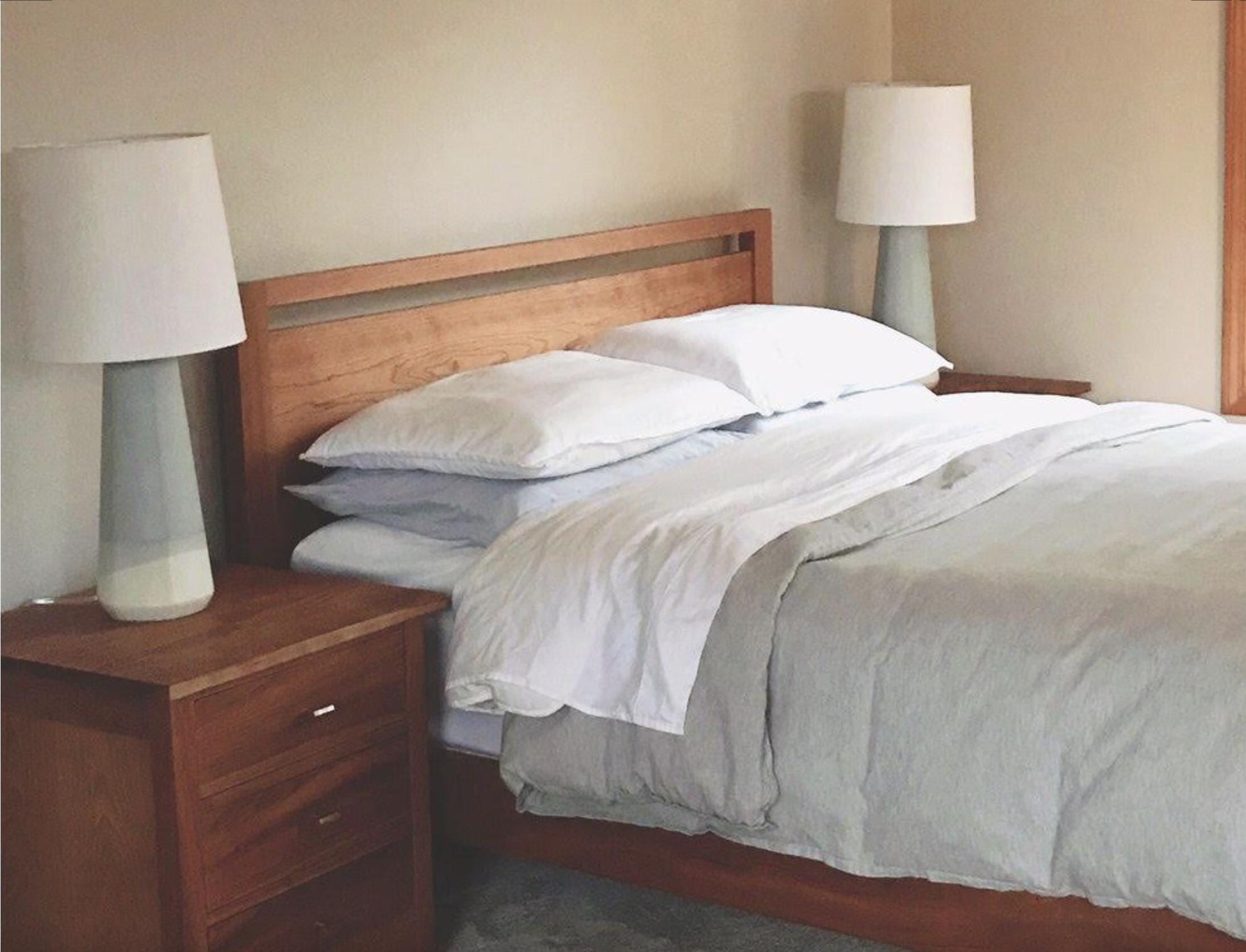 Modern Madera, Modern Minimalist Bed, Hardwood Bed Frame, Solid Wood ...