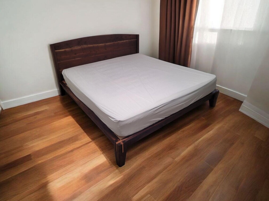 Castle Joint Bed With Headboard, Japanese Joinery Bed, Solid Wood Bed ...