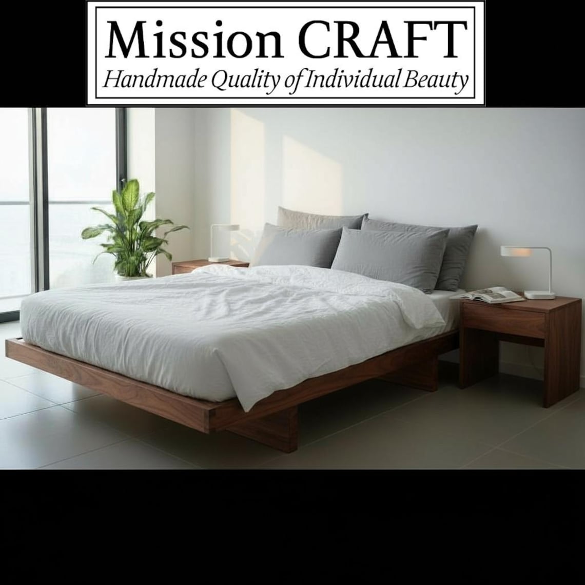 Basic Kyoto Platform Bed, Modern Design Bed, Japanese Inspired Design ...