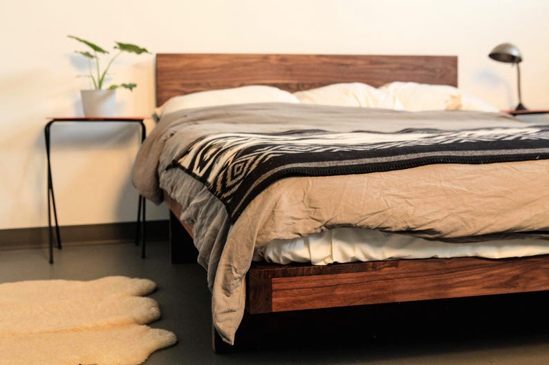 Kyoto Bed With Headboard, Modern Design Bed, Japanese Joinery Design ...