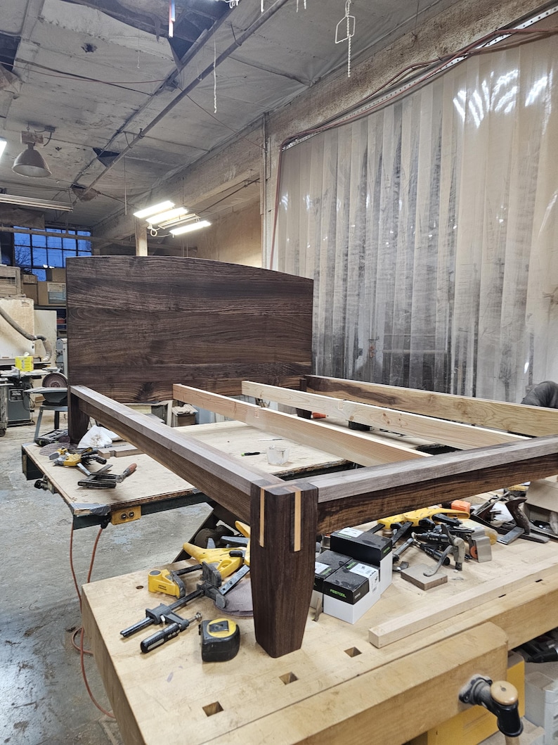 Castle Joint Bed With Headboard, Japanese Joinery Bed, Solid Wood Bed ...