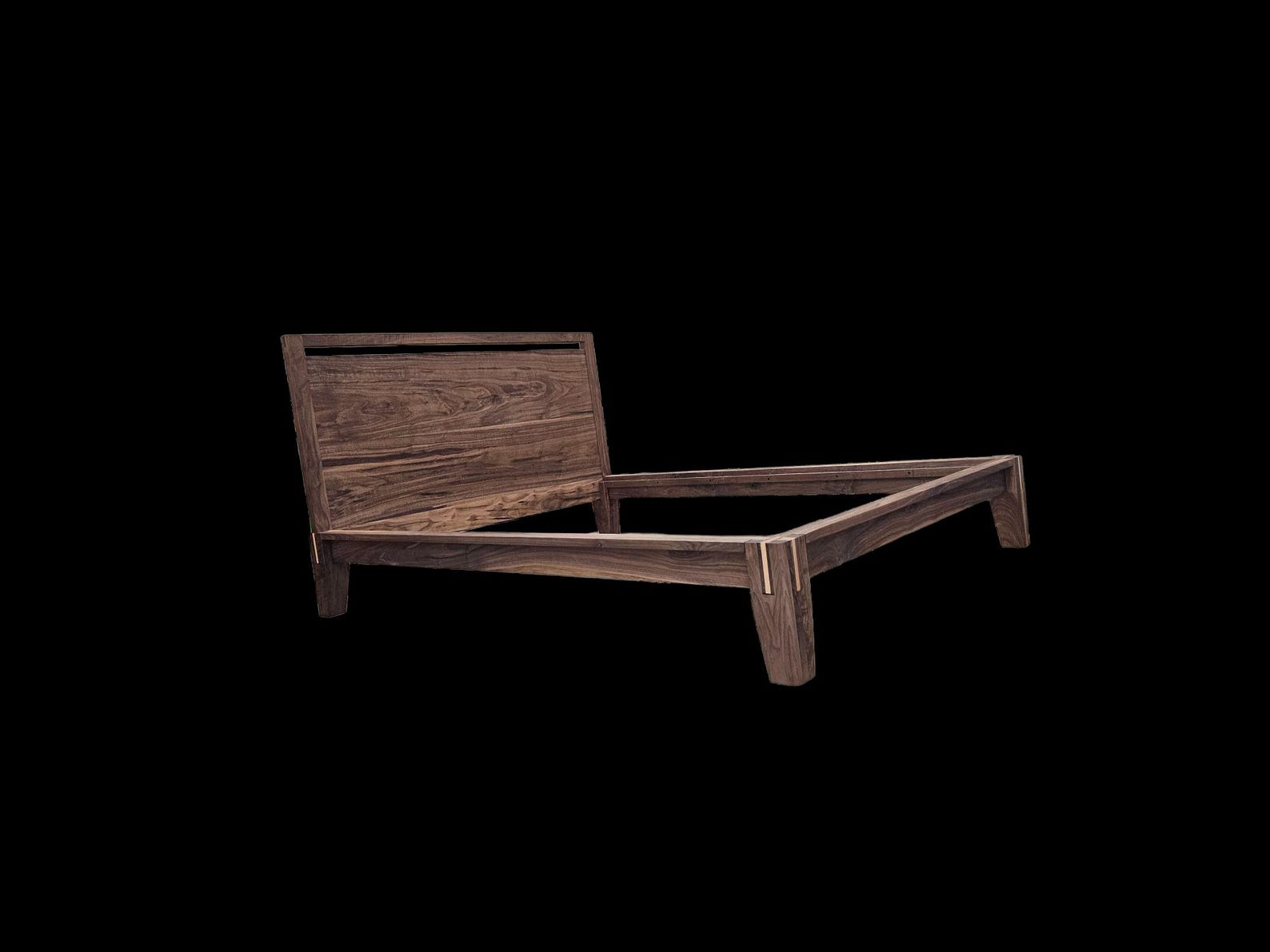 Castle Joint Bed With Headboard, Japanese Joinery Bed, Solid Wood Bed ...