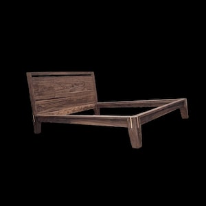 Castle Joint Bed With Headboard, Japanese Joinery Bed, Solid Wood Bed ...