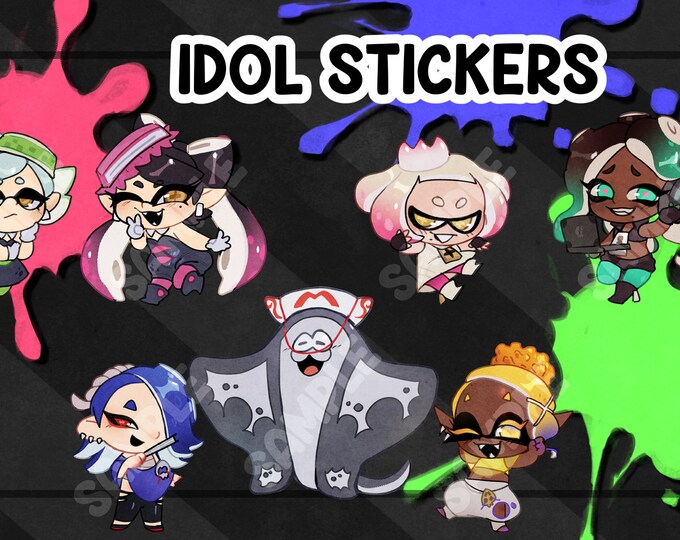 Splatoon Idols 2.5inch Vinyl Stickers - Etsy