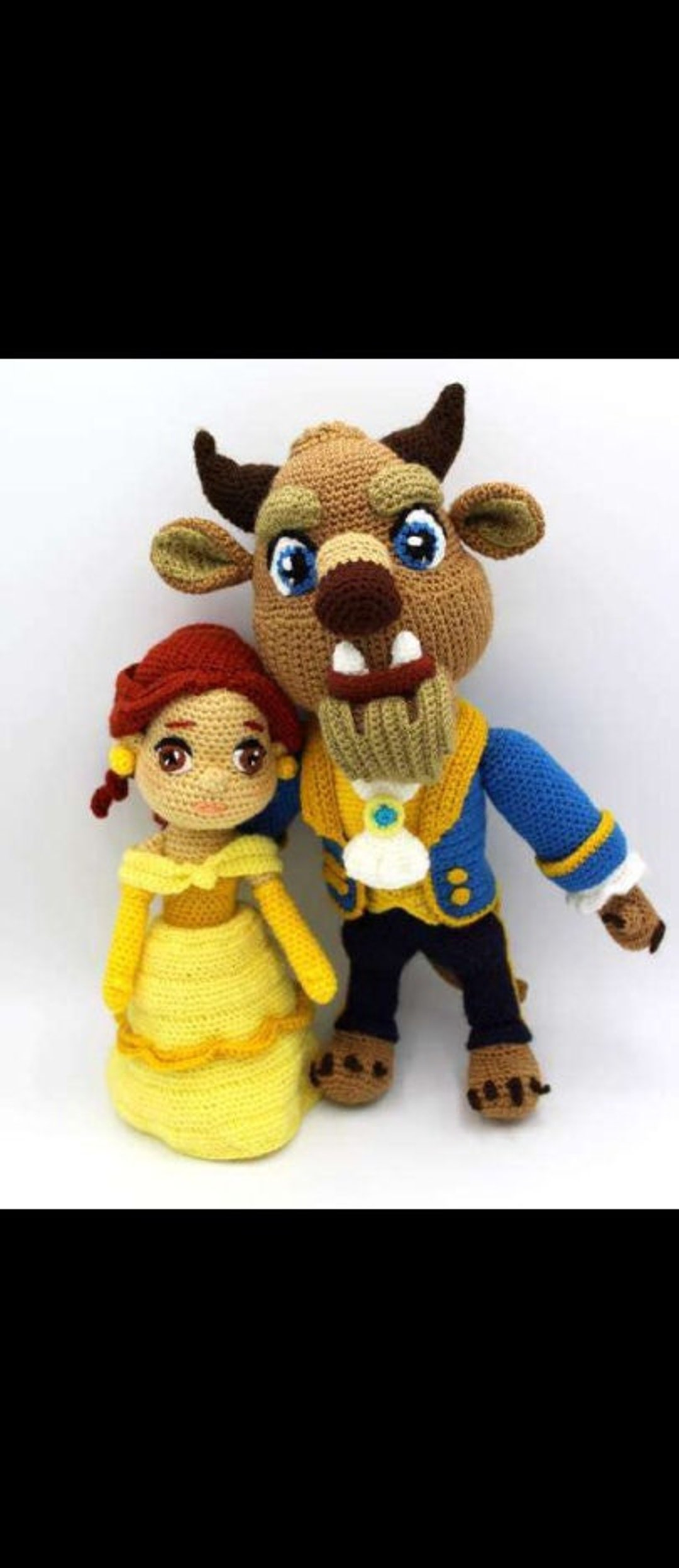 Beast Princess Belle Crochet Pattern, Beast Princess Belle Amigurumi ...