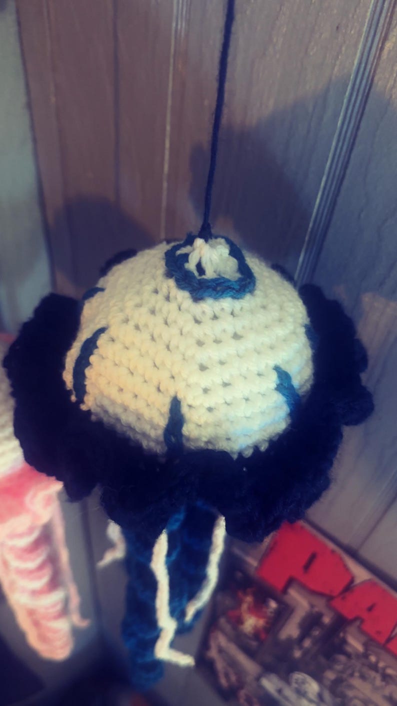 Crochet Jellyfish Hanging Decor - Etsy