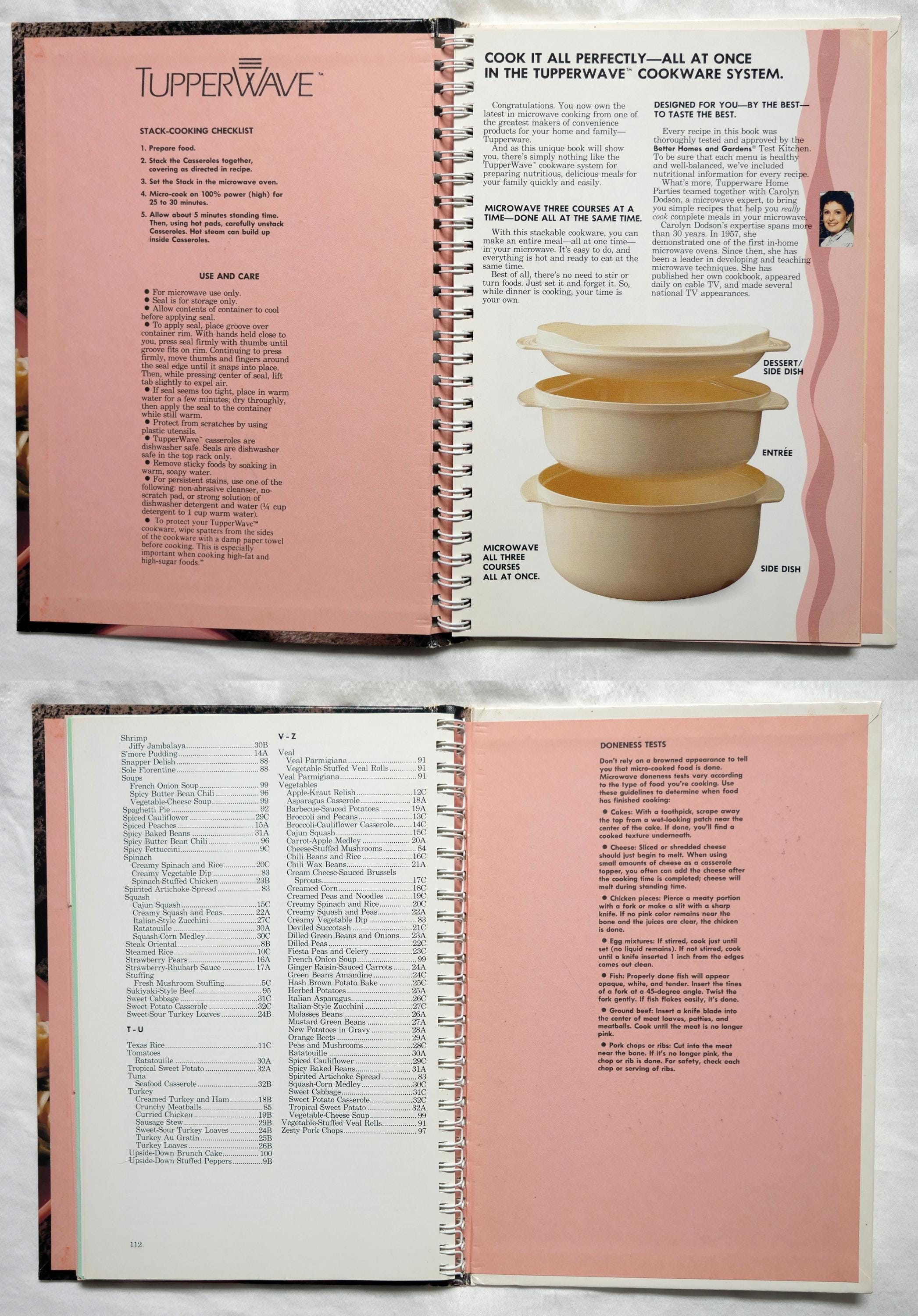 Vintage Tupperware Cookbook / Stack-cooked Meals / Microwave Cookbook ...