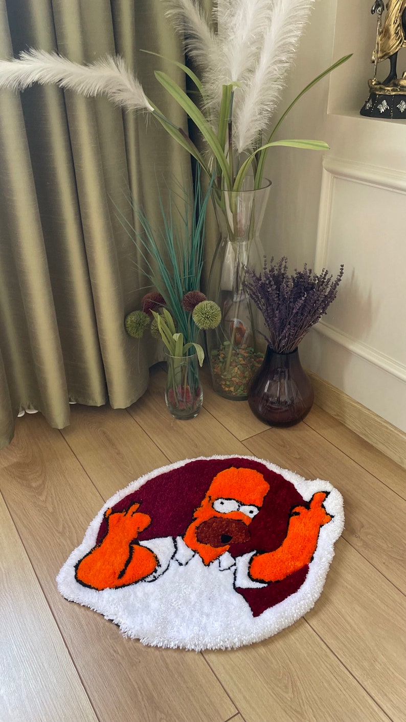 Homer Simpson Tufting Carpet - Etsy