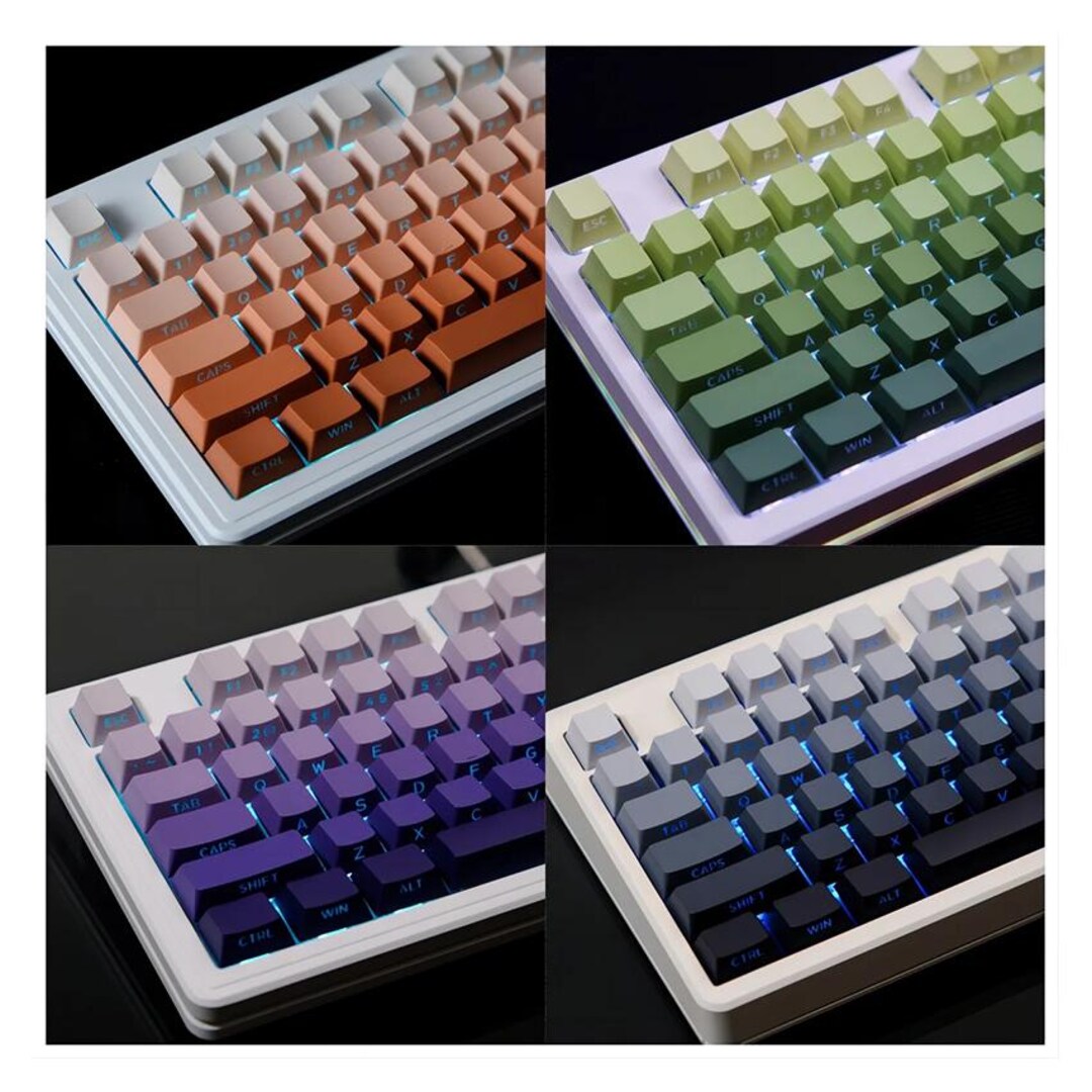 PBT Keycaps Side Print Keycap Set Double Shot Shine Through Custom ...