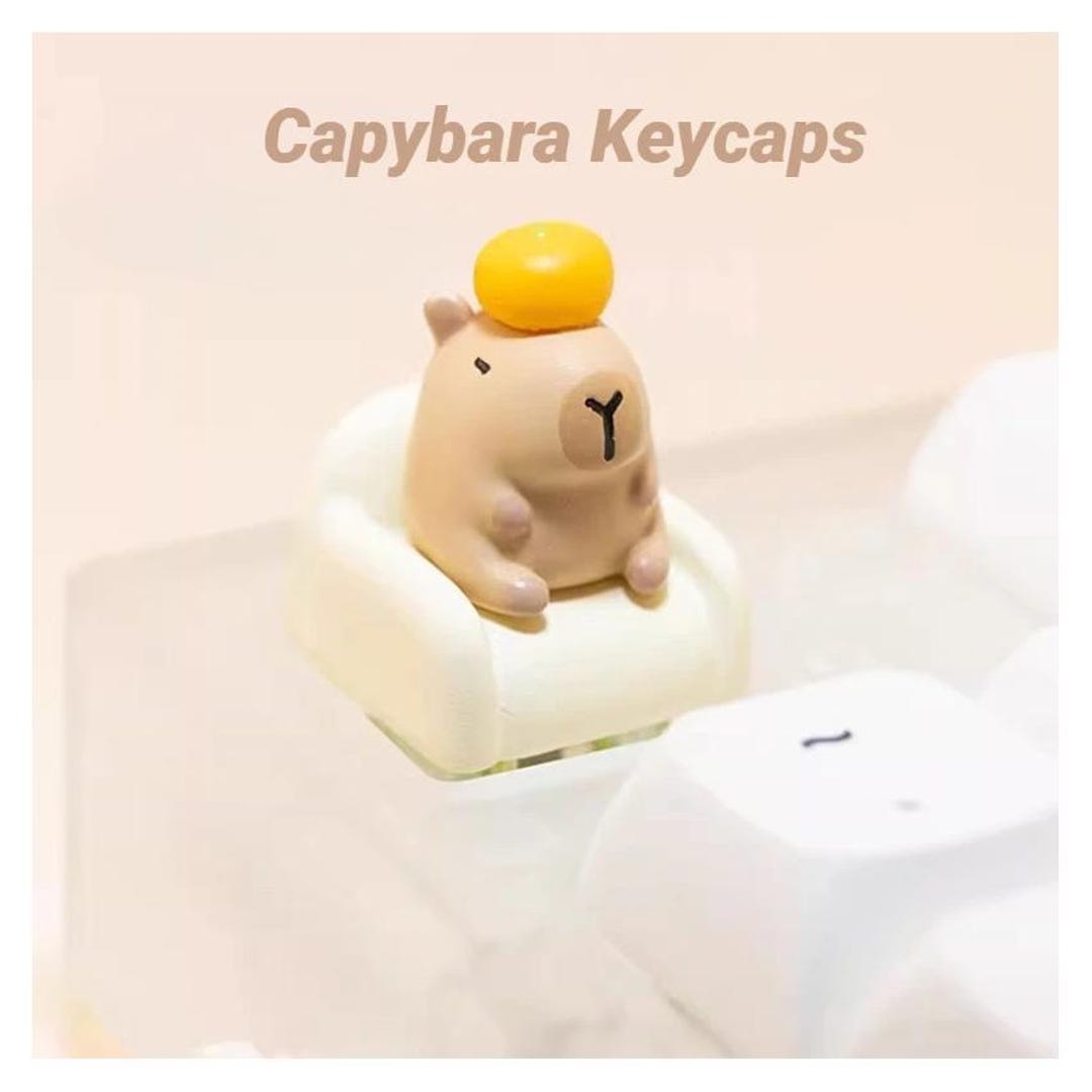 Original Kawaii Capybara Keycaps Cute Upgrade Resin Keyboard Cap ...