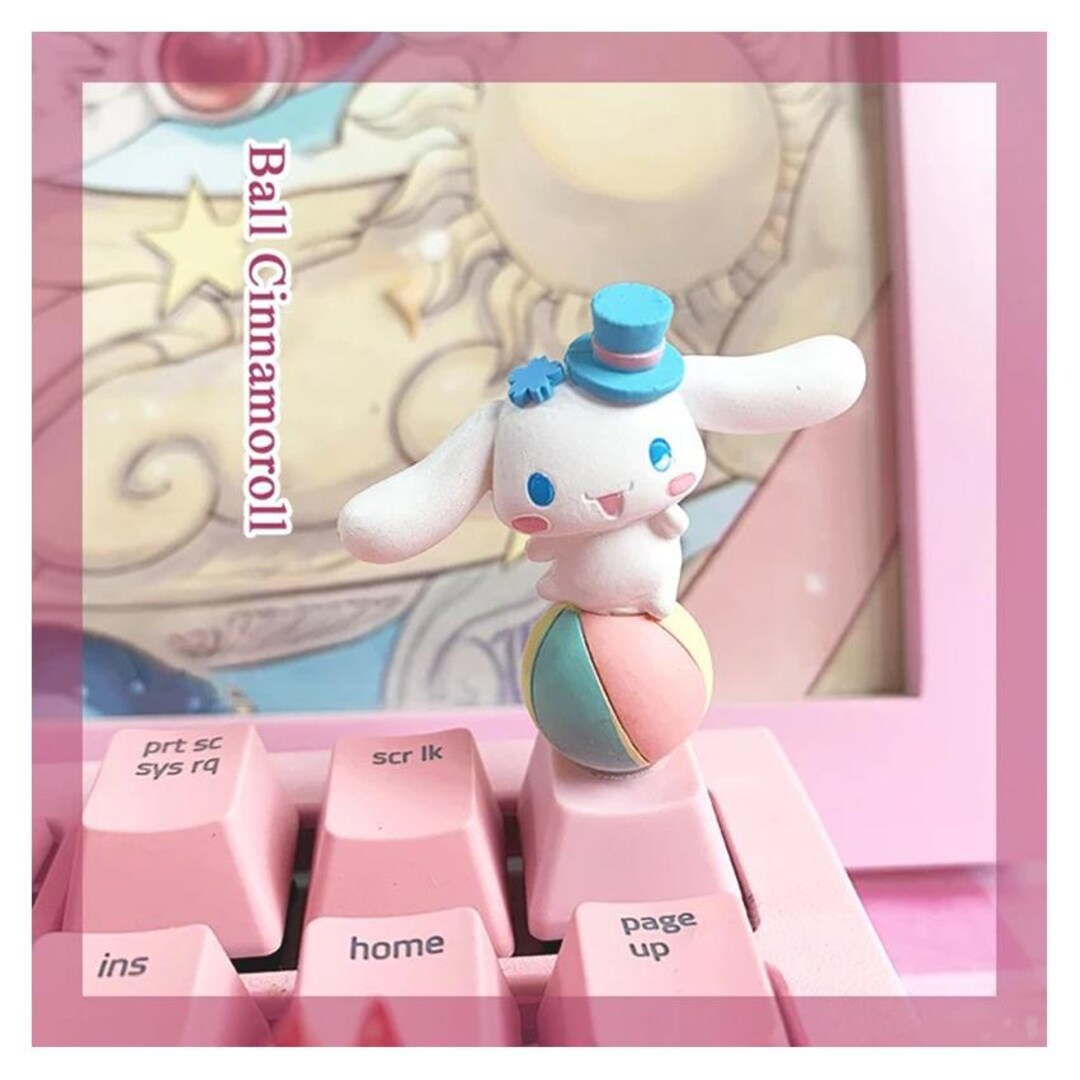 Sanrio Cartoon Mechanical Keyboard Keycaps Girl Cinnamoroll Kawaii ...