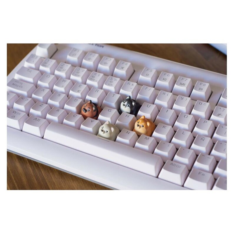 Handcrafted Resin Dog Keycap Set for Mechanical Keyboards Cute Custom ...