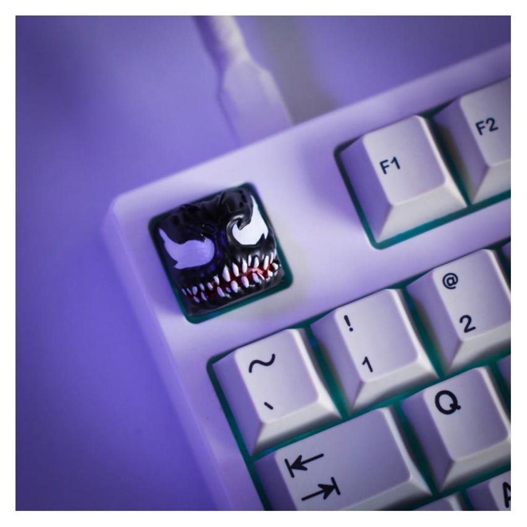 Gengar Venom Black Keyboard Cherry Mx Keycap Resin Mechanical Keyboard ...