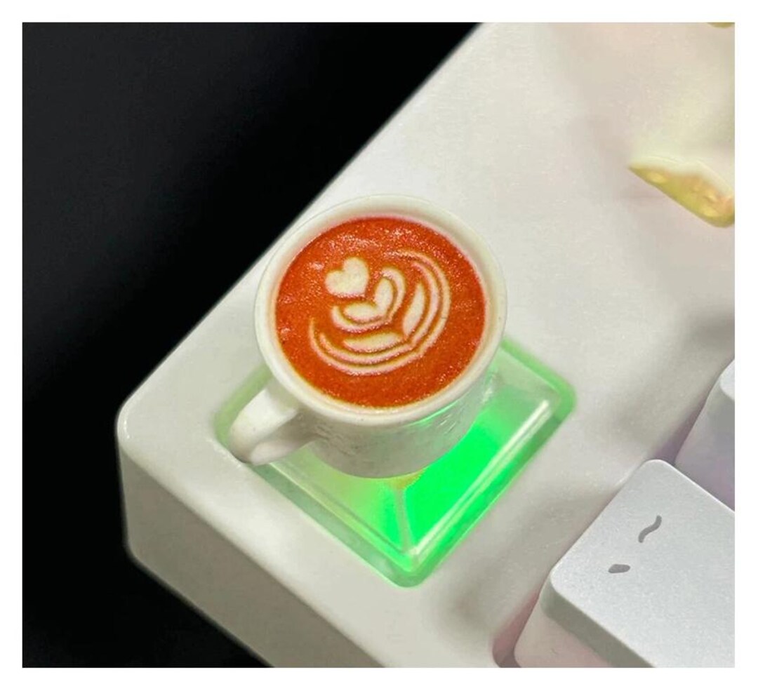 Keycap Cup Cafe Latte How Sweet is It Cute Keyboard Button - Etsy